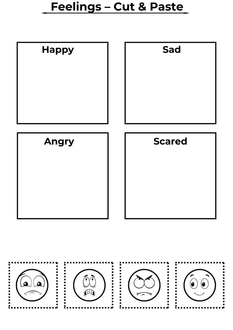 Feelings and Emotions Worksheets,social Skills Activities,autism ABA ...
