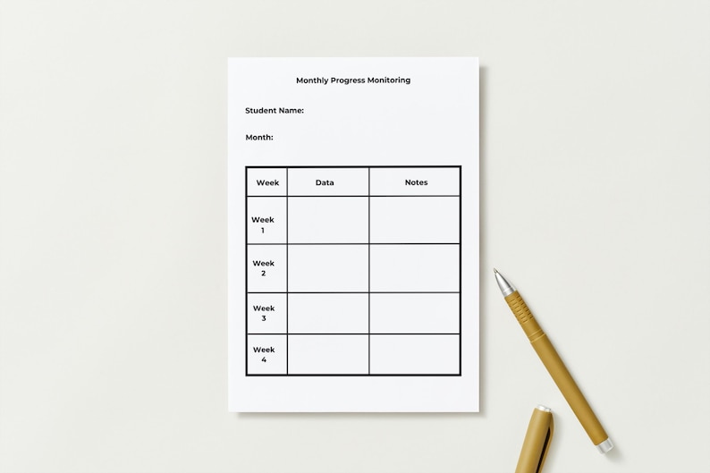 IEP Goal Tracking Sheets,special Education Progress Monitoring,editable ...