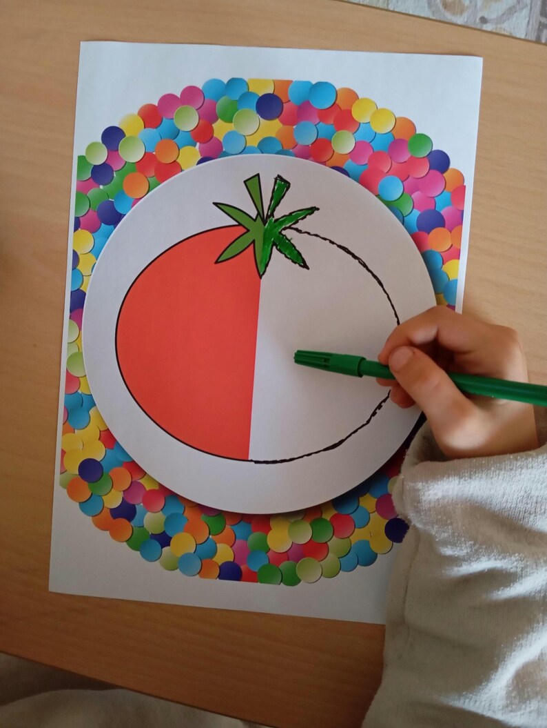 Fun Food Dot Coloring Pages for Kids,printable PDF Art,ages 3–8 - Etsy