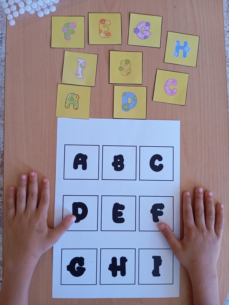 Letter Matching Cut and Paste Activity,educational Alphabet Printable ...