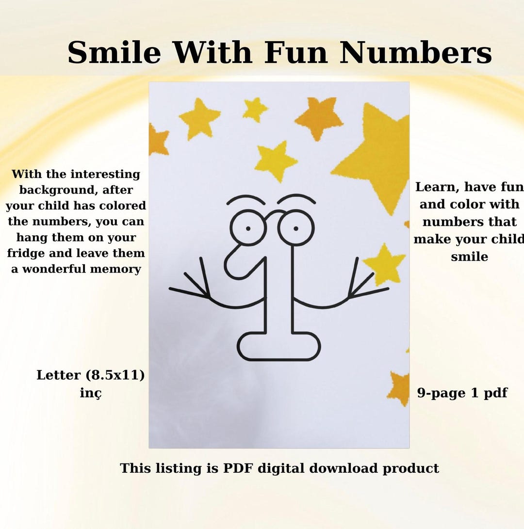 Fun Number Learning Activity for Kids,fun Number Coloring Pages ...