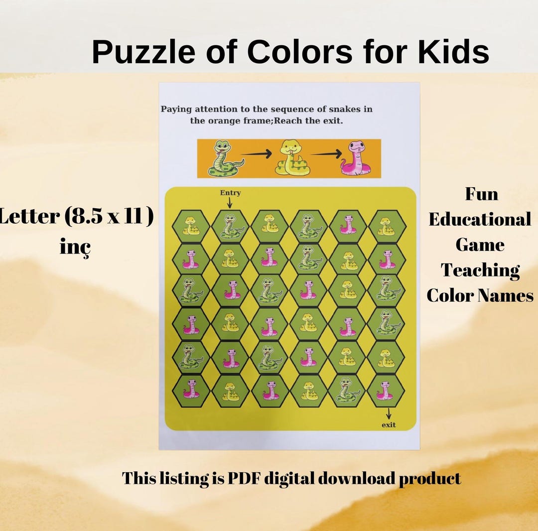 Colorful Tracking Game for Kids, Cute Digital PDF Activity, Engaging ...