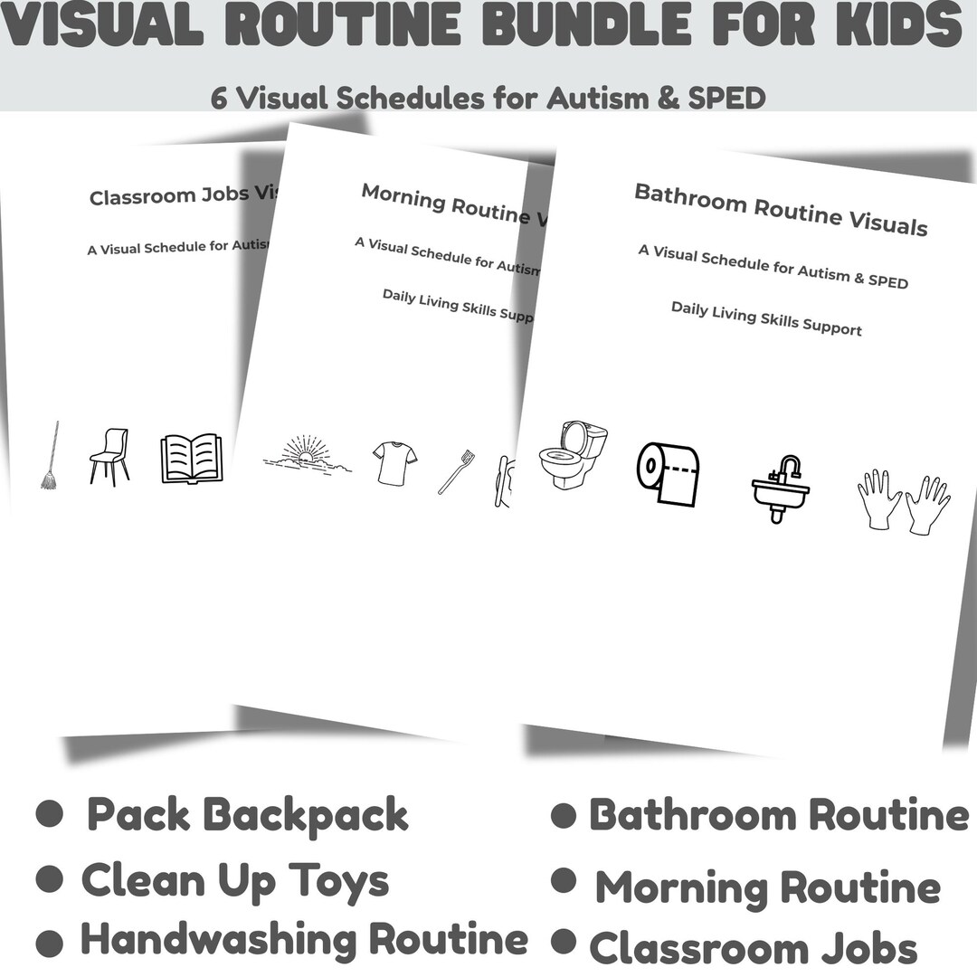 Autism Visual Routine Bundle for Kids,classroom Visual Schedules,sped ...