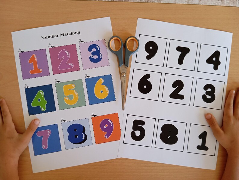 Number Matching & Sorting Printable Bundle,preschool Math Worksheets ...