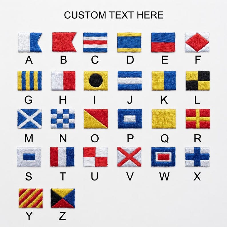 Custom Nautical Signal Flag Embroidered Shirt, Personalized Maritime ...