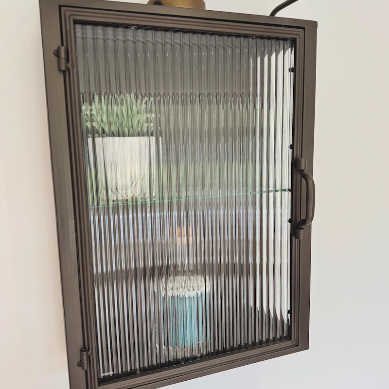 Glass Cabinet on Wall - Etsy UK