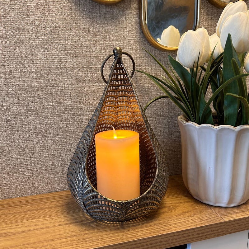 Boho Metal Candle Holder - Etsy UK