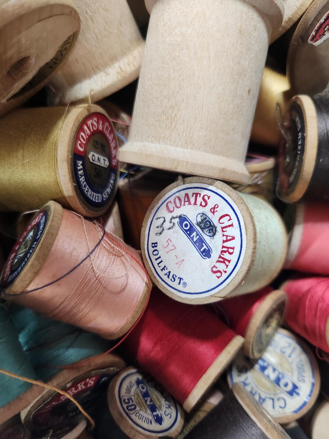 Bag of Vintage Thread and Wood Spools 50+ in Each Bag - Etsy