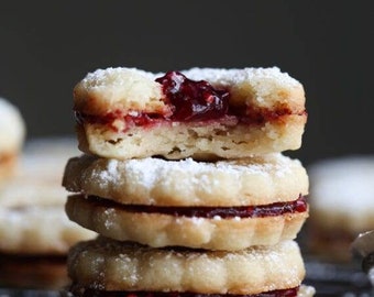 A Dozen of Homemade German Linzer Cookies original German - Etsy