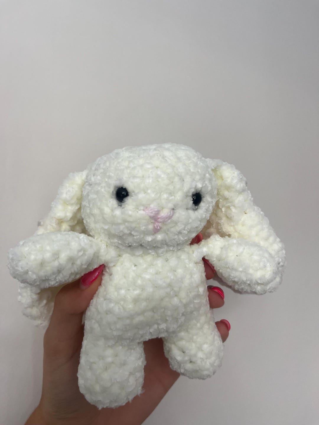 Handmade Crochet Bunny Plush: Soft Chenille Amigurumi Toy - Etsy