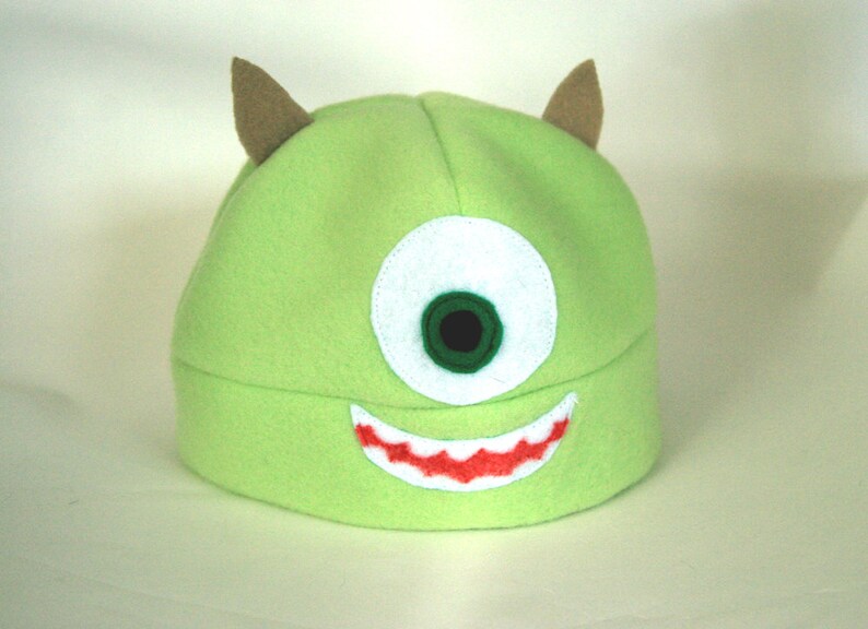 Monsters Inc Univeristy Mike Wasowski inspired fleece hat for | Etsy