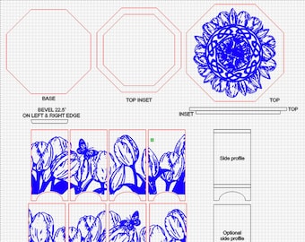 Eight Sided Box - Etsy