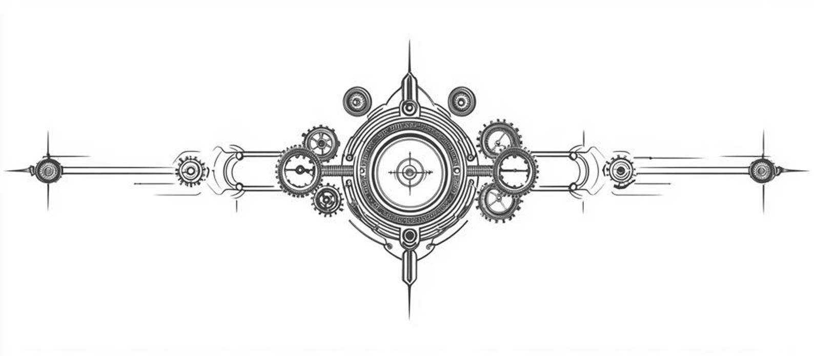 Dividers Steampunk Black and White Bundle 1 130 Digital Line Art Svg ...