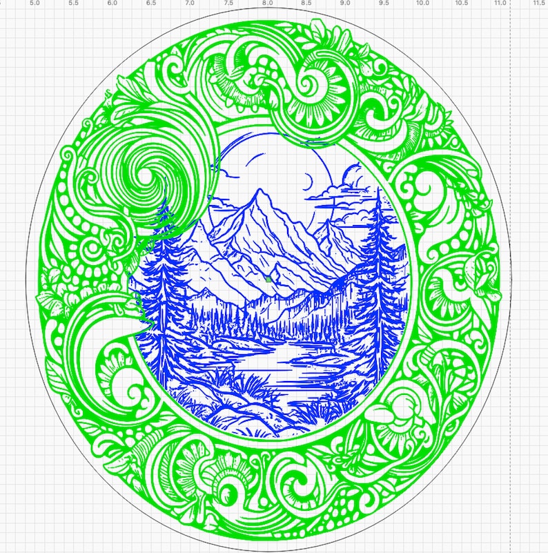 Kitchen Coaster Lightburn Template 6 .ibrn2 DXF Png Svg PDF - Etsy