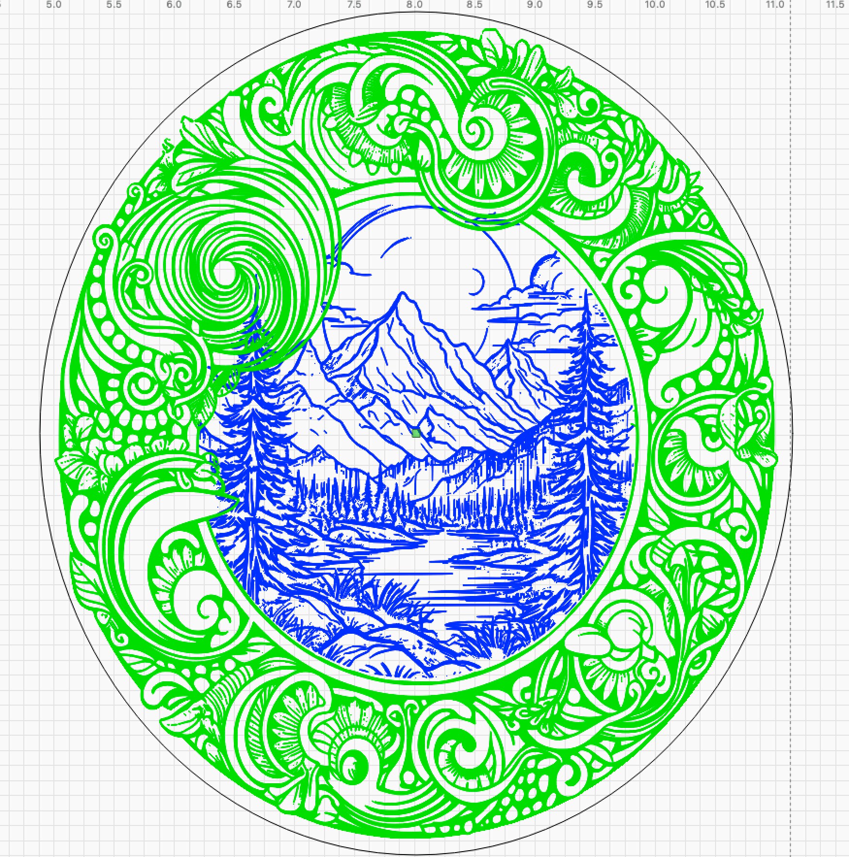 Kitchen Coaster Lightburn Template 6 .ibrn2 DXF Png Svg PDF - Etsy