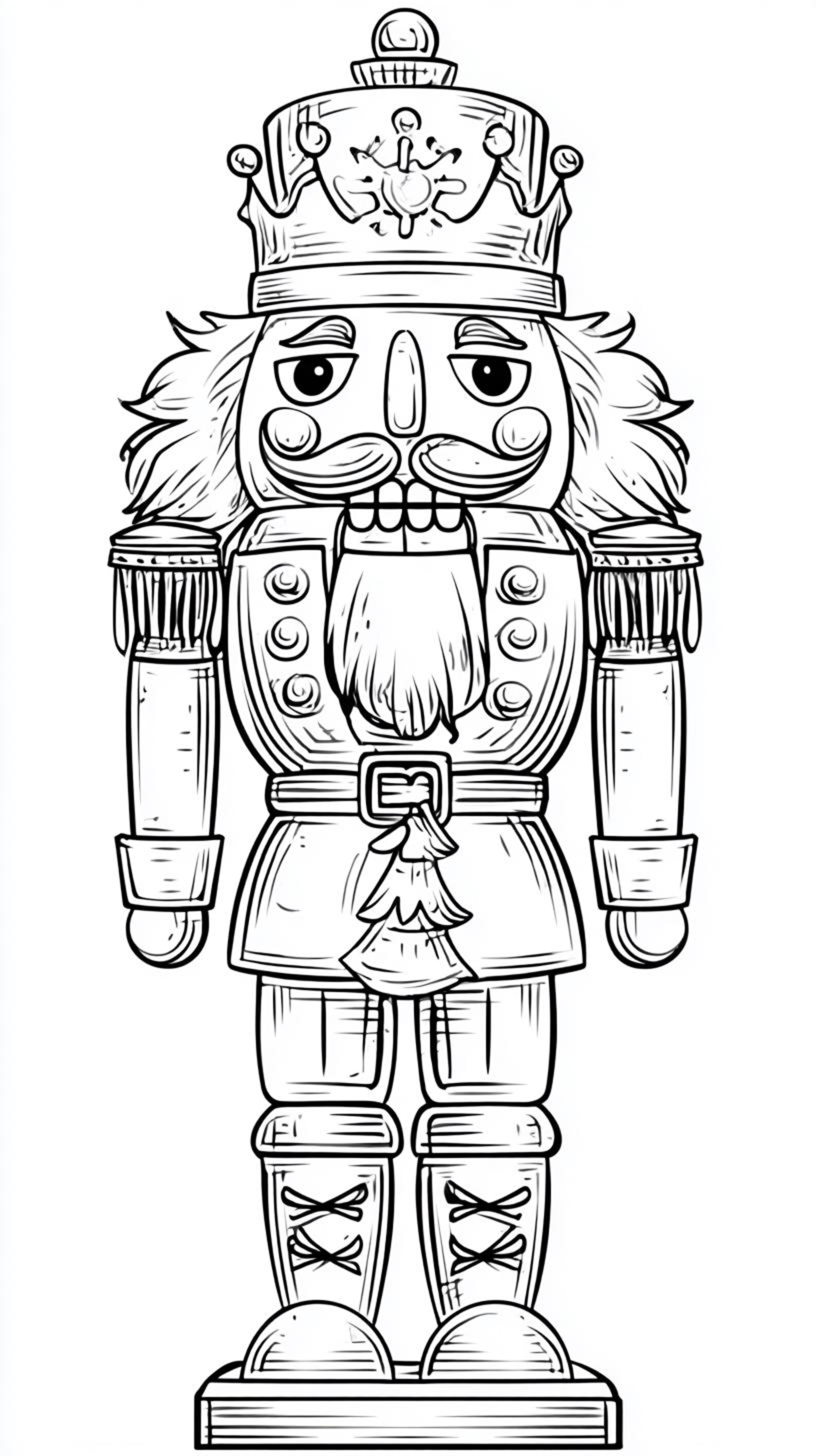 Nutcracker Line Art Illustration Black and White Bundle 3 24 Digital Ai ...