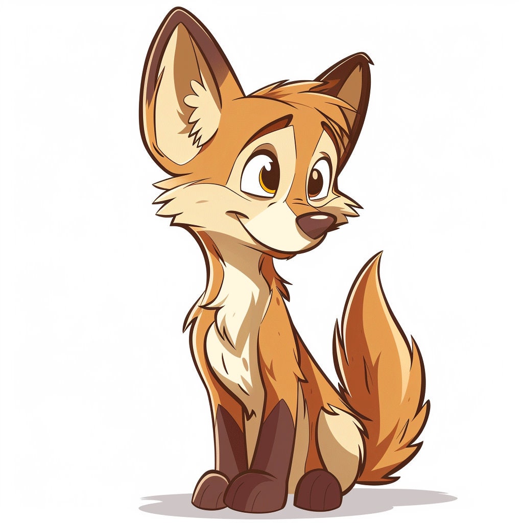 Coyote Cartoon Illustration Color Bundle 1 50 Digital Line Art Ai Svg ...