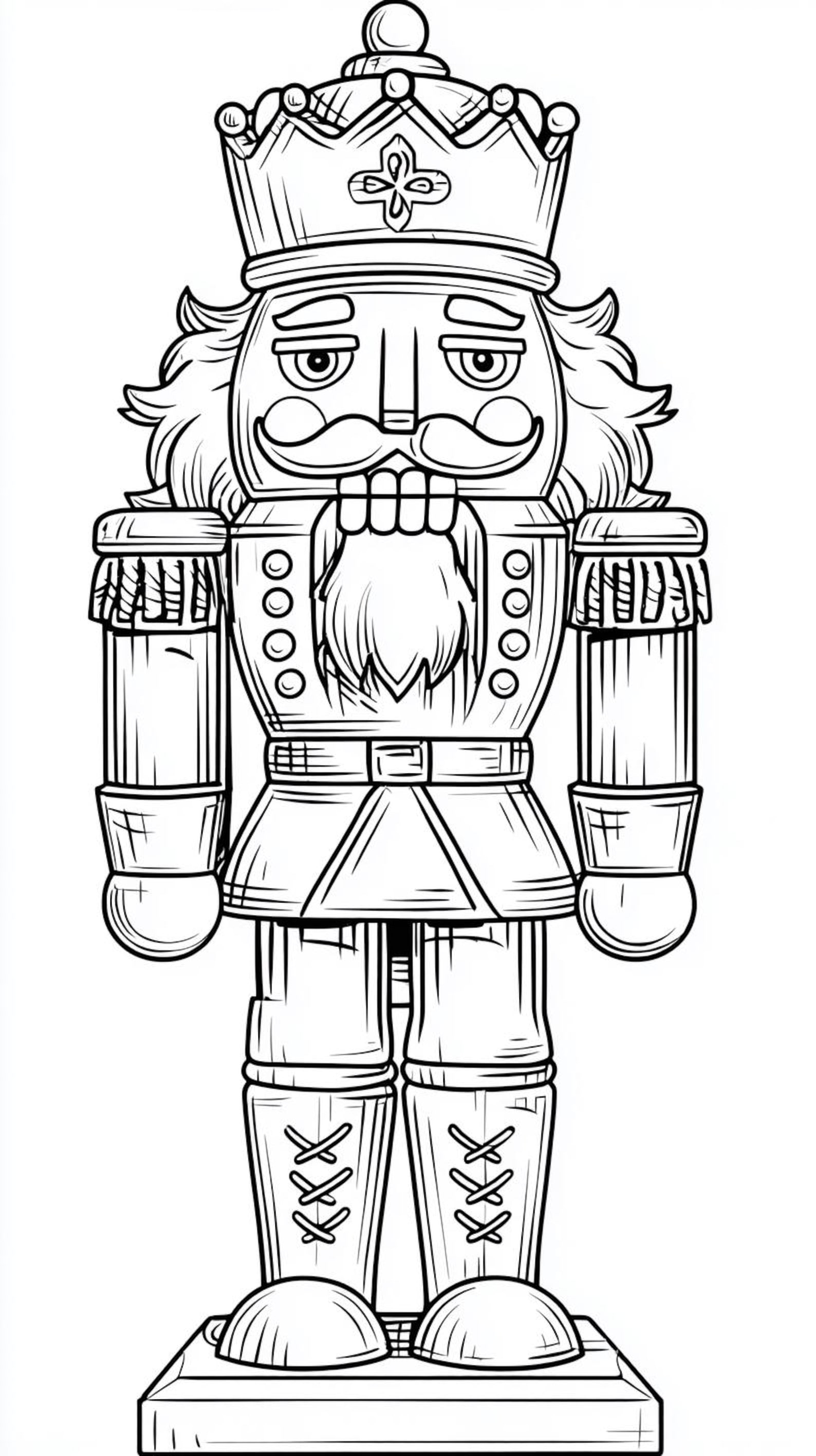Nutcracker Line Art Illustration Black and White Bundle 4 24 Digital Ai ...