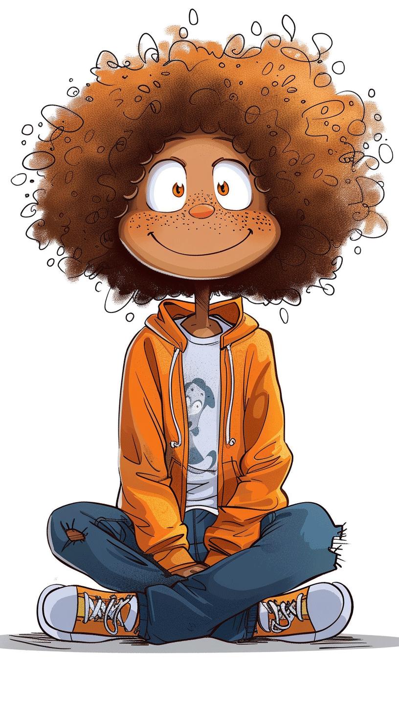 Student Groovy "alan" Cartoon Line Art Illustration Color Bundle 1 30 ...