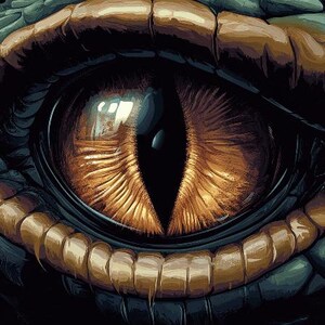 Snake/reptile Eye Cartoon Color Black Background Bundle 1 60 Digital Ai ...