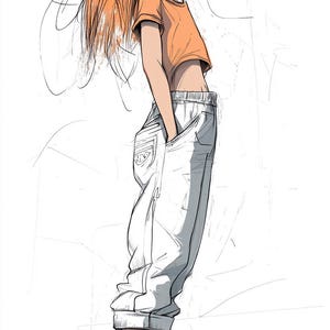 Student Groovy "isabelle" Cartoon Line Art Illustration Color Bundle 3 ...