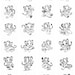 Tiger Jumping Cartoon Line Art Black and White Bundle1 5+ Digital Line ...
