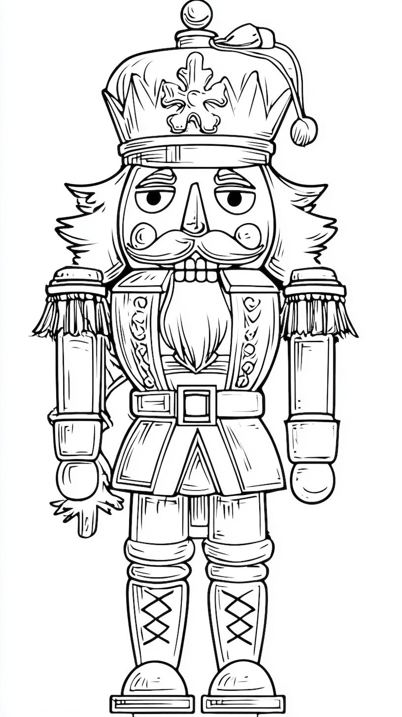 Nutcracker Line Art Illustration Black and White Bundle 4 24 Digital Ai ...