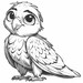 Hawk Cartoon Illustration Black and White Bundle 2 60 Digital Line Ai ...