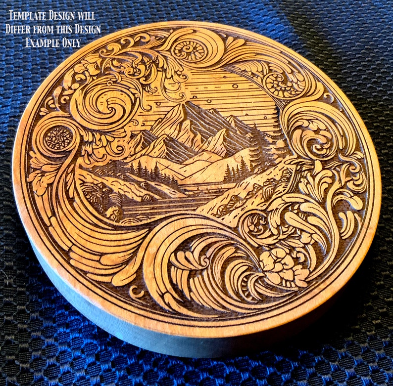 Kitchen Coaster Lightburn Template 6 .ibrn2 DXF Png Svg PDF - Etsy