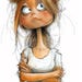 Student Groovy Female Cartoon Line Art Illustration Color Bundle 2 35 ...