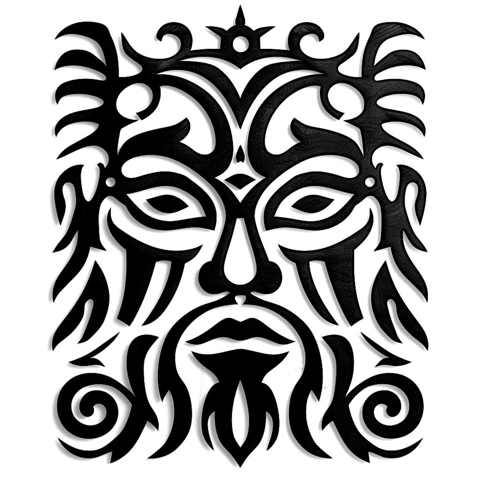 Faces Celtic-slavic Abstract Line Art Illustration Black and White ...