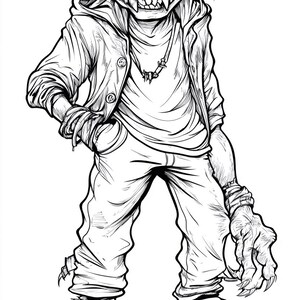 Goblin Cartoon Line Art Illustration Black and White Bundle 1 45 ...