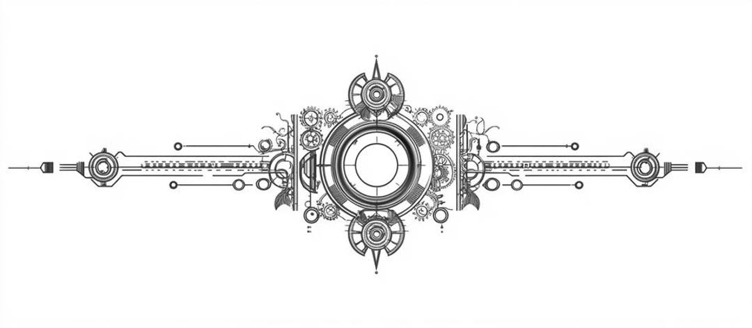 Dividers Steampunk Black and White Bundle 1 130 Digital Line Art Svg ...