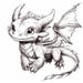 Dragon Cartoon Line Art Black and White Bundle 1 40 Digital Line Art Ai ...