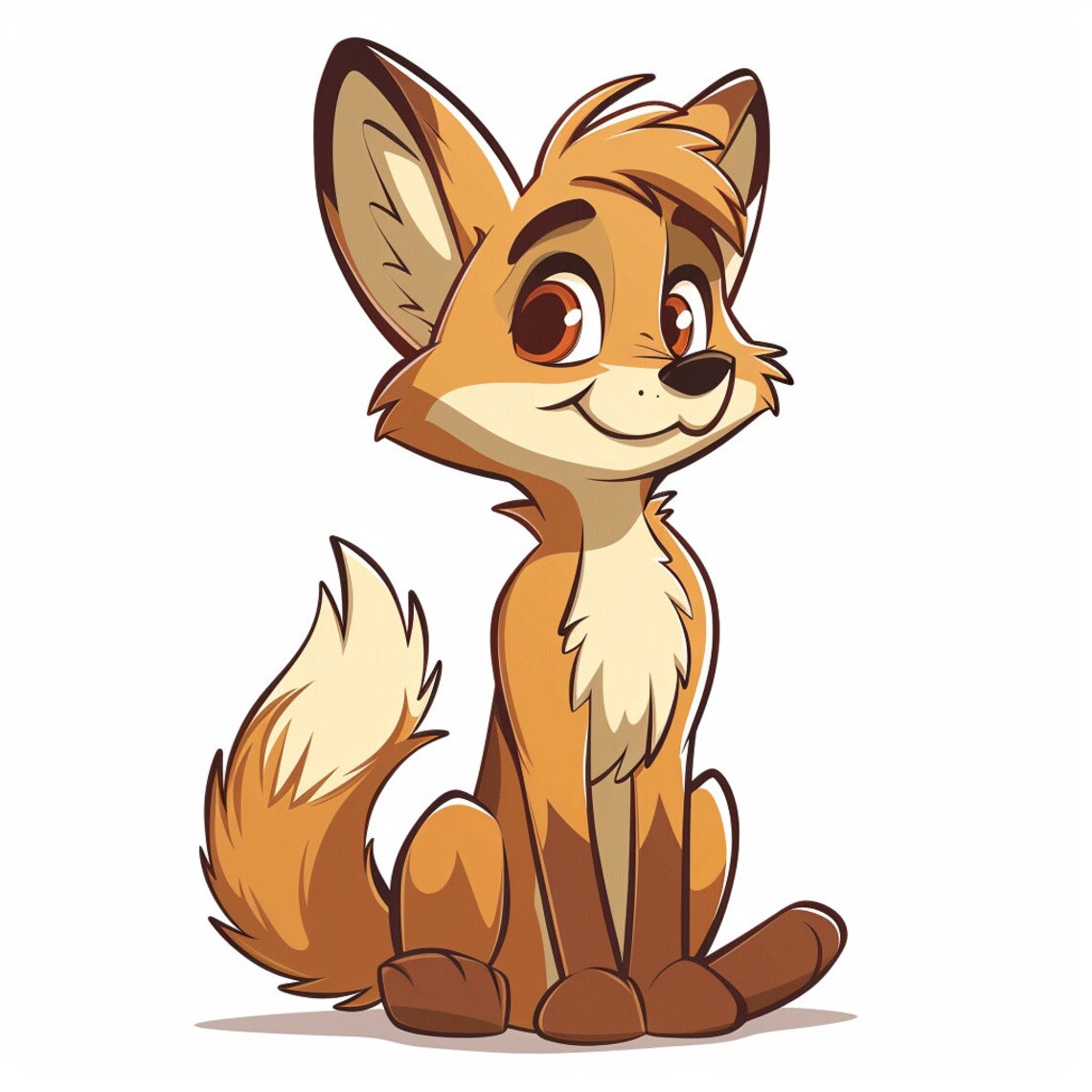 Coyote Cartoon Illustration Color Bundle 1 50 Digital Line Art Ai Svg ...