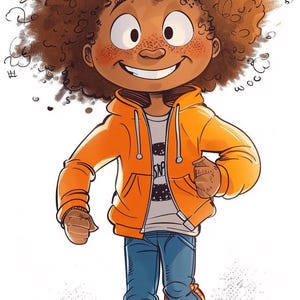 Student Groovy "alan" Cartoon Line Art Illustration Color Bundle 1 30 ...