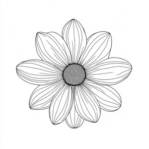 Daisy Blooms Black/white Thin Line Art Bundle 1 48 Digital Ai Line Art ...