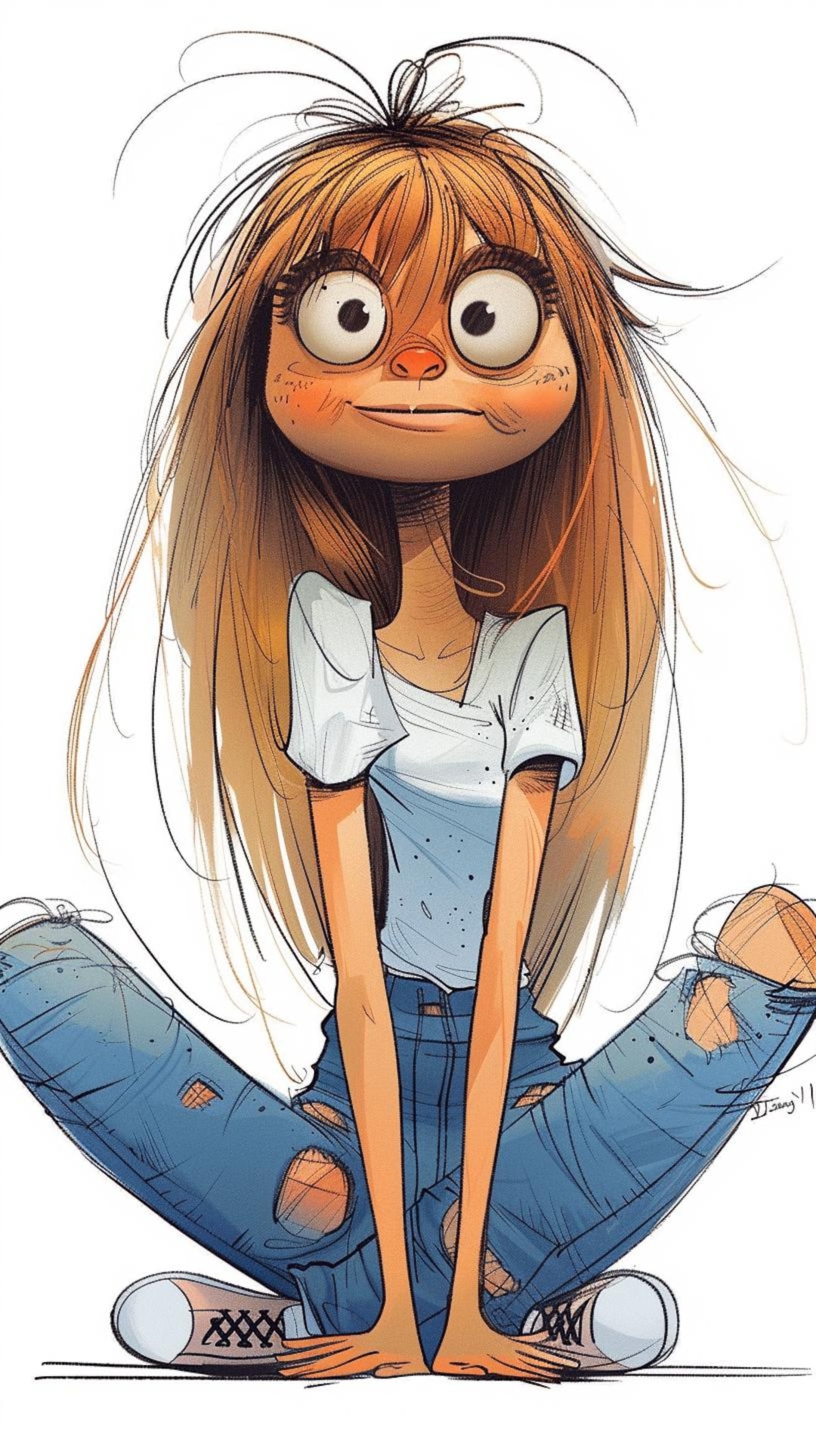 Student Groovy Alice Cartoon Line Art Illustration Color Bundle 2 36 ...