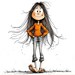 Woman Young Groovy Cartoon Line Art Illustration Color Bundle 1 100 ...