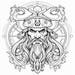 Pirate Head Line Art Black and White Bundle 1 42 Digital Ai Line Art ...