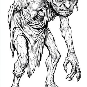 Goblin Cartoon Line Art Illustration Black and White Bundle 1 45 ...