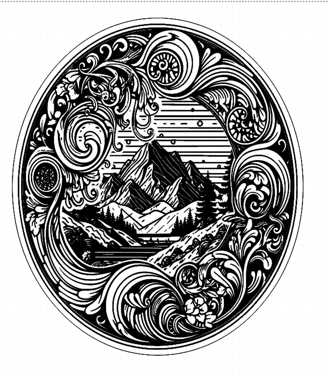 Kitchen Coaster Lightburn Template 5 .ibrn2 - DXF - Png - Svg - PDF - Etsy