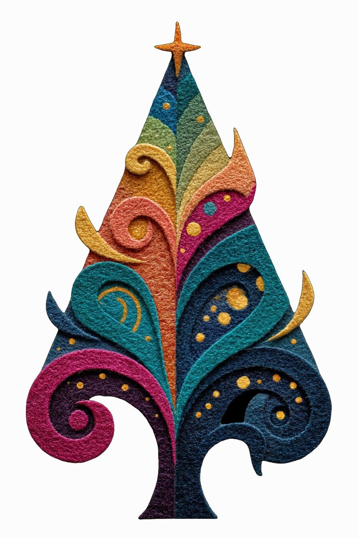 Christmas Tree Modern Abstract Color Line Art Bundle 3 21 Digital Ai ...