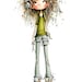 Student Groovy 'carly' Cartoon Line Art Color Bundle 1 16 Digital Ai ...