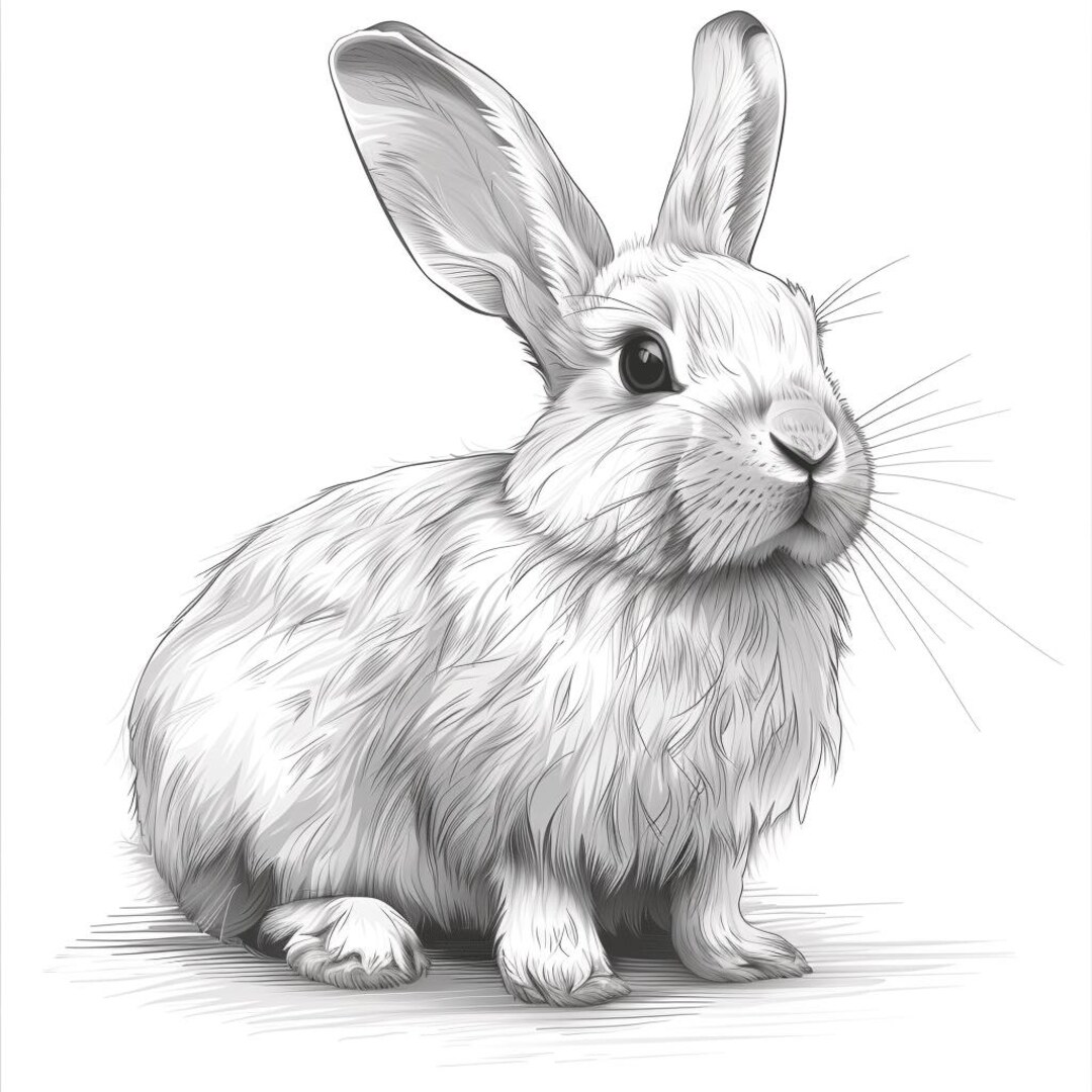 Rabbit Illustration Color Bundle 2 43 Digital Line Ai Art PNG SVG ...