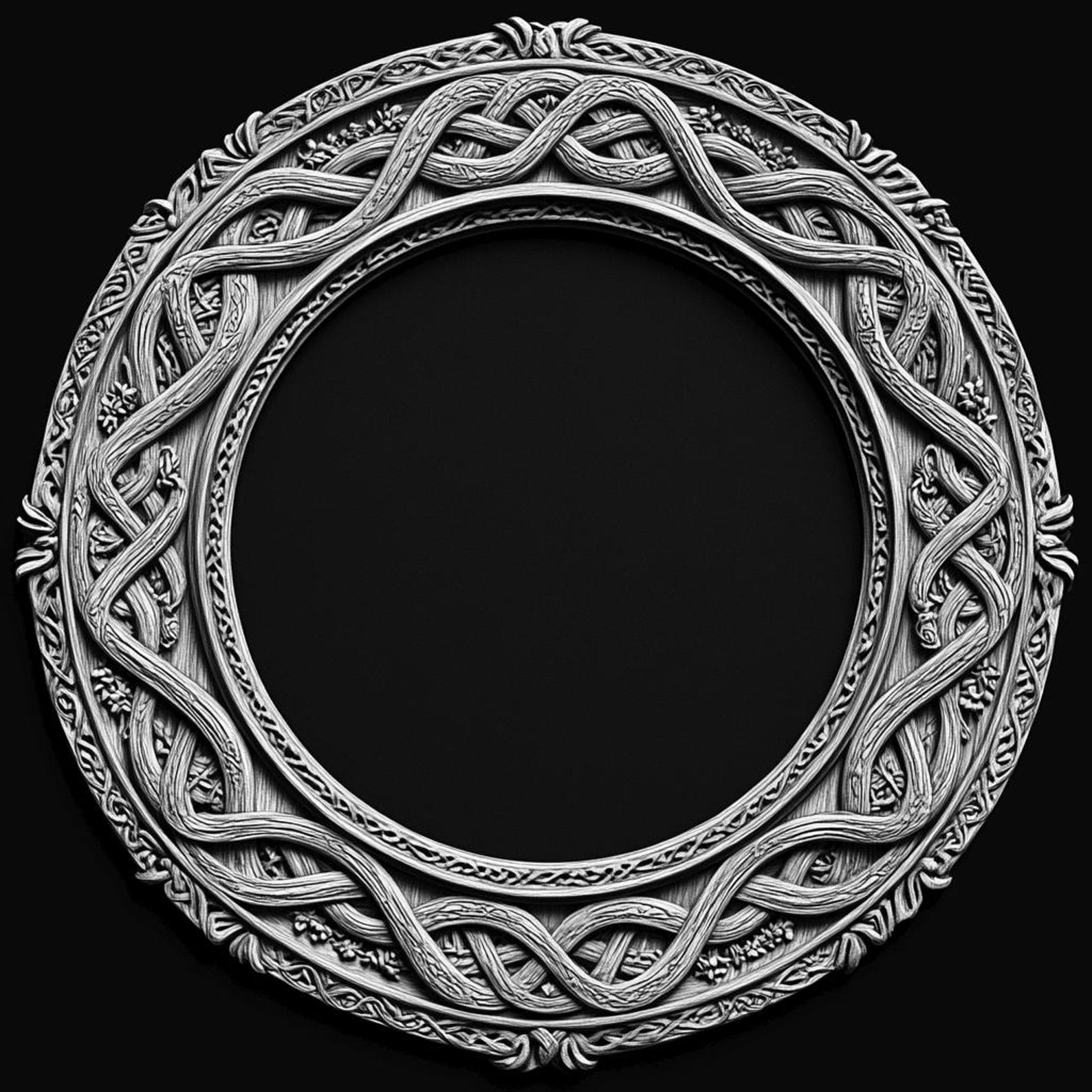 Frame Celtic Bas Relief Greyscale Bundle 2 22 Digital Ai Line Art PNG ...