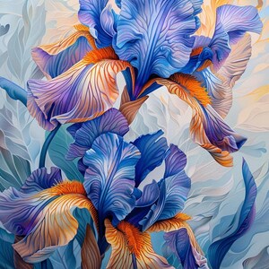 Iris - Popart Color Illustration Bundle 2 10 Digital Ai Line Art PNG ...