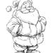 Santa Cartoon Line Art Illustration Black and White Bundle 6 40 Digital ...