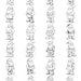 Santa Cartoon Line Art Illustration Black and White Bundle 5 42 Digital ...