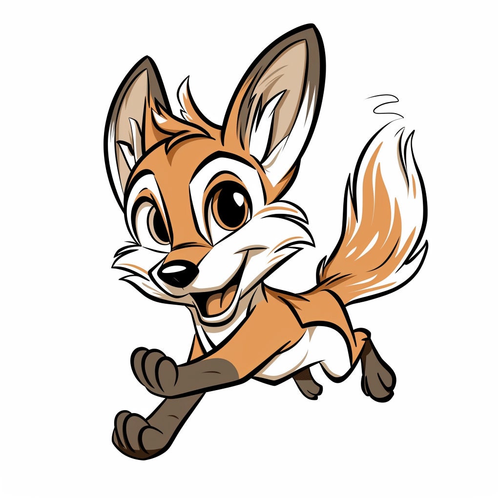 Coyote Cartoon Illustration Color Bundle 3 50 Digital Line Art Ai Svg ...